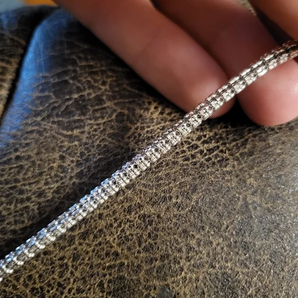 10k white gold ice chain 18